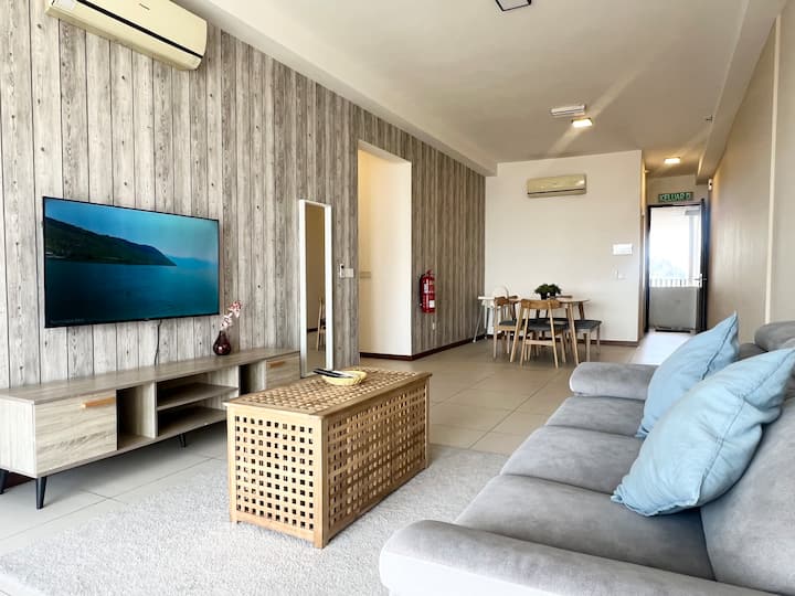 3br Seaview Water Purify Sunrise Balcony Family21 - Penang