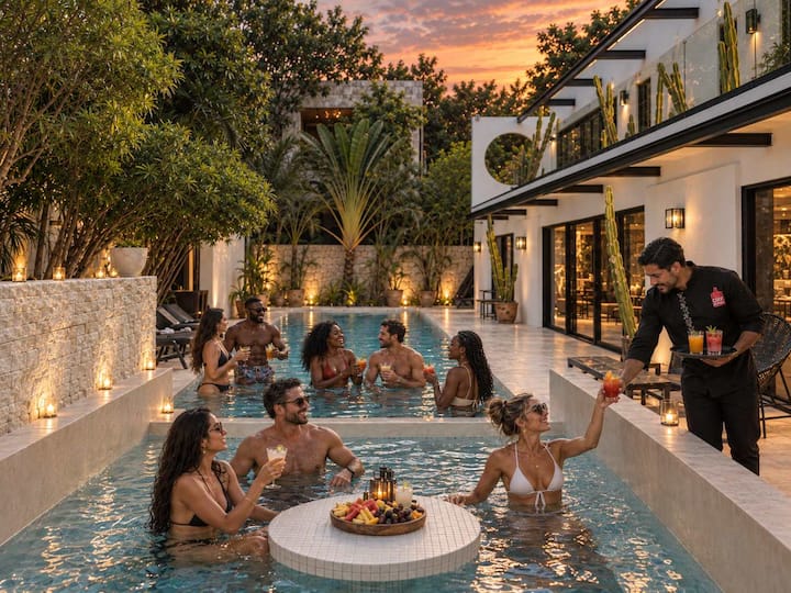 Top Villa In Tulum, Private Pool | 20 People - Tulum