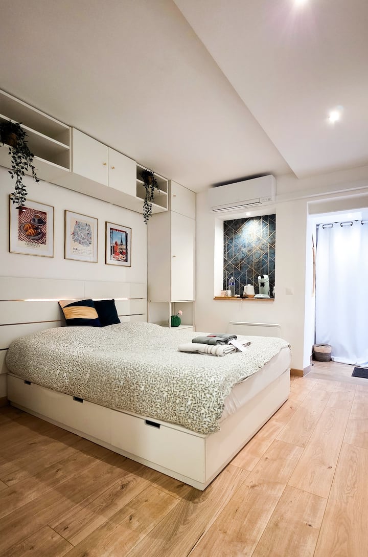 4' Gare-lit Double/kitchenette/douche-paris-disney - Le Perreux-sur-Marne