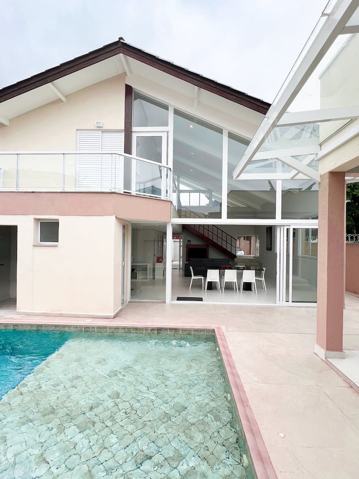 Casa Aquamarine: Nova! 1 Min Da Praia Das Toninhas - Ubatuba