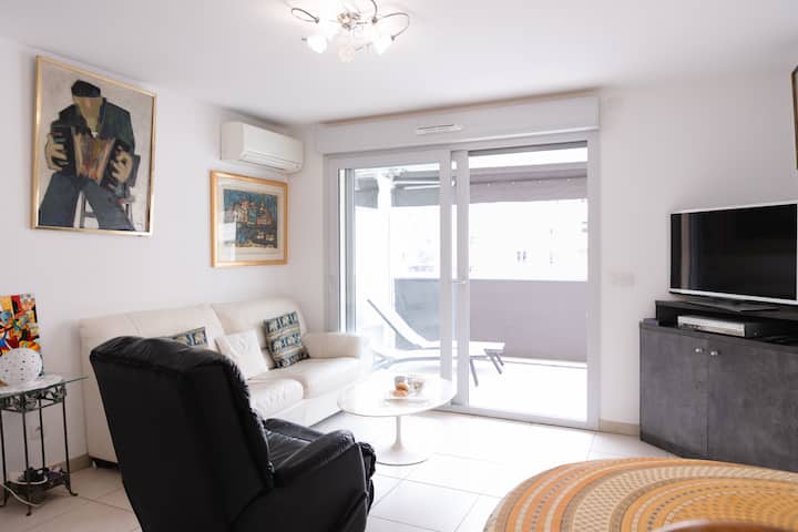 Appartement 2 Chambres, Climatisé, Plage à 600 M - Juan-les-Pins