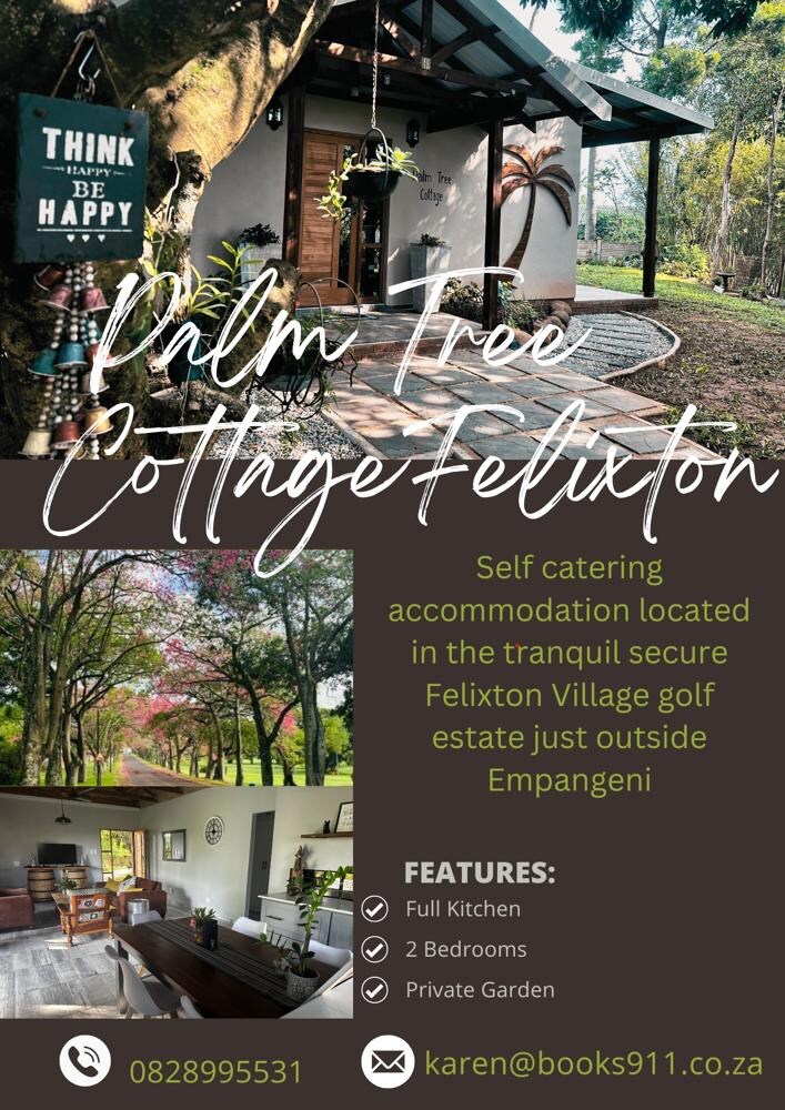 Palm Tree Cottage Felixton Village - Guesthouses for Rent in Empangeni ...