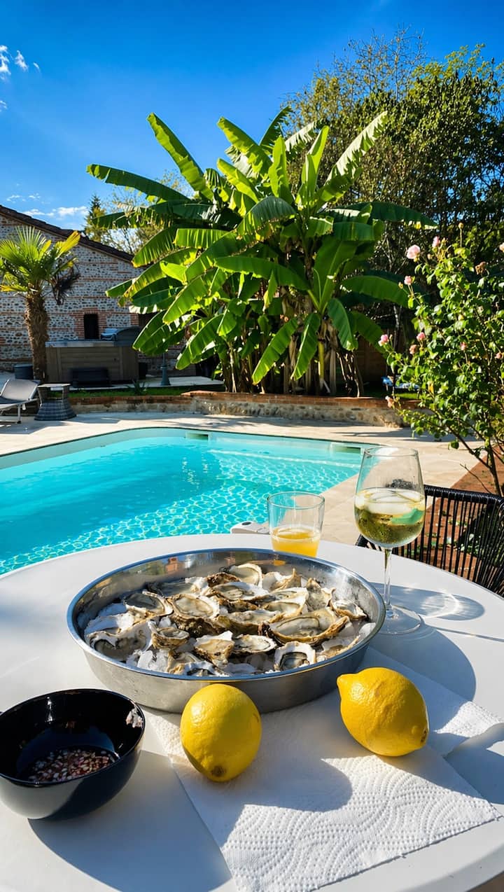 Villa Bien-être Piscine Spa Bar Près De Toulouse - Auterive