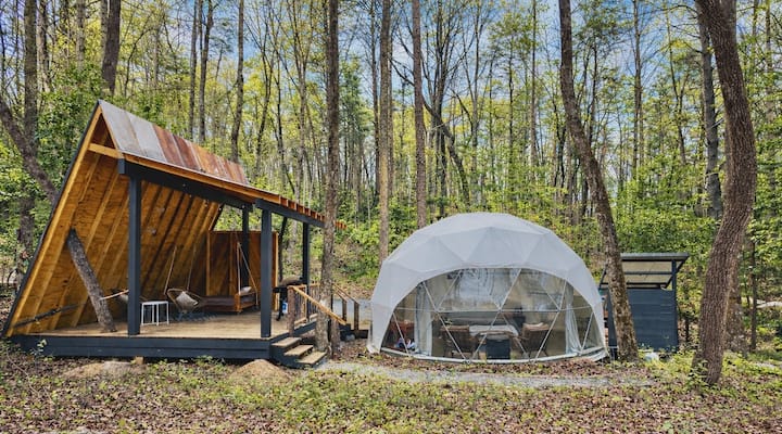 Romantic Forest Dome | Fire Pit + Outdoor Shower - Sautee Nacoochee, GA