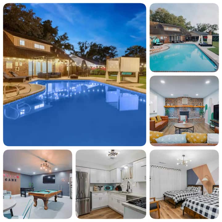 Whimsy Retreat*pool*5brs*10 Beds*3tvs*china Town - Bellaire, TX