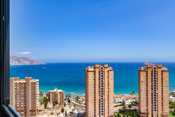 Квартира с панорамным видом, с гаражом и бассейном - Terra Natura Benidorm