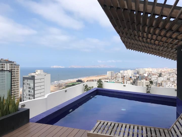 Albano: Ocean View &Pool Near Miraflores & Airport - Lima