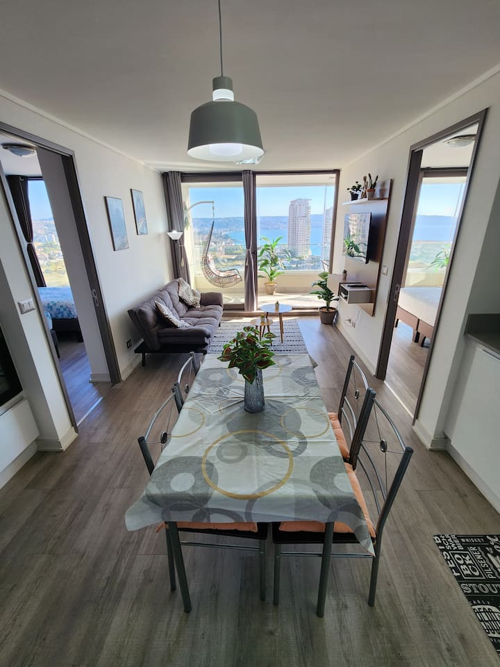 Maravilloso Departamento Con Excelente Vista! 2d2b - Concón