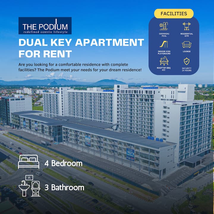 Podium (D3-5-3) Dual Key Unit (Family Friendly) - Kuching