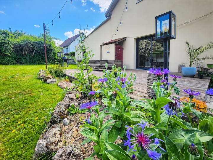 Loft Campagnard, Jardin, Terrasse - Le Parc des Félins - Lumigny