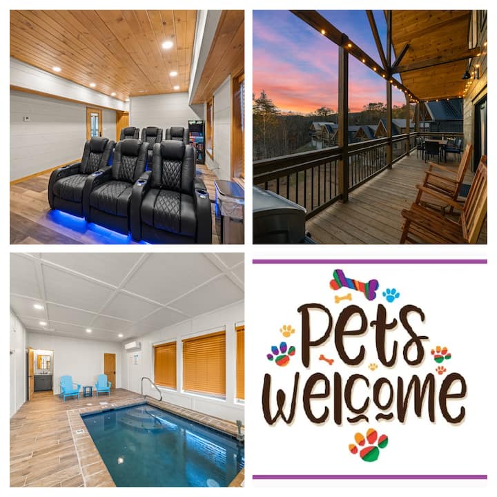 Poolcabin-nr Pfparkway Hottub-theater-game-family - Pigeon Forge, TN