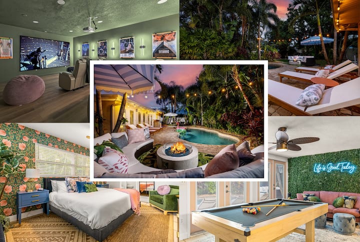 4br-heated Pool-golf-fire Pit-theater-beach<5 Min - Indian Rocks Beach, FL