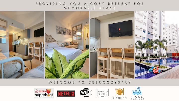 Cebu Cozy Stay @Symfoni +Free Netflix & Pool - Cebu City