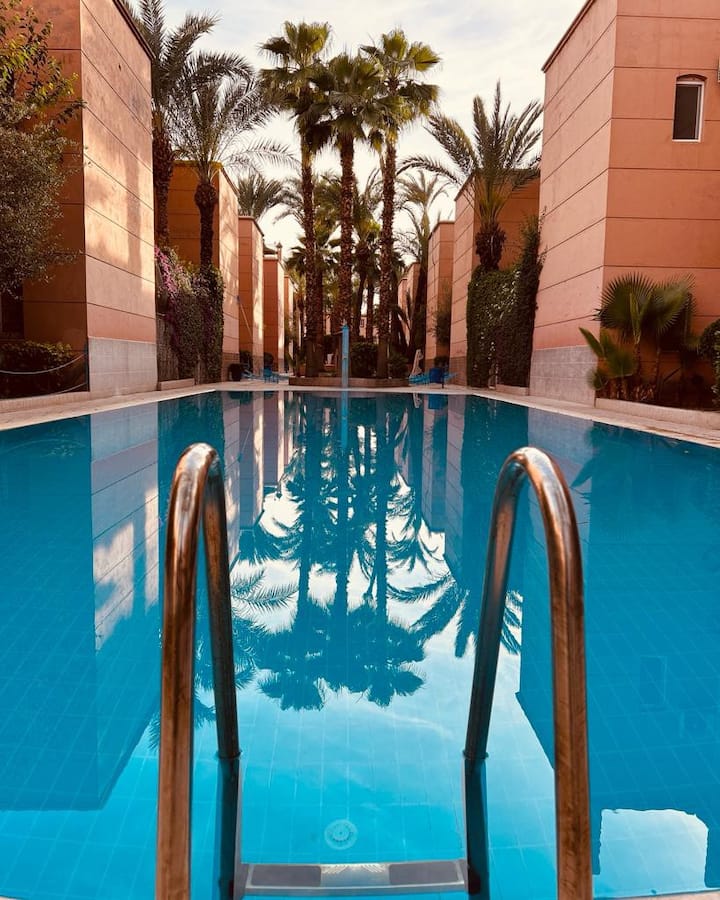 Joli T2 Résidence Piscines 20min à Pieds Medina - Marrakech