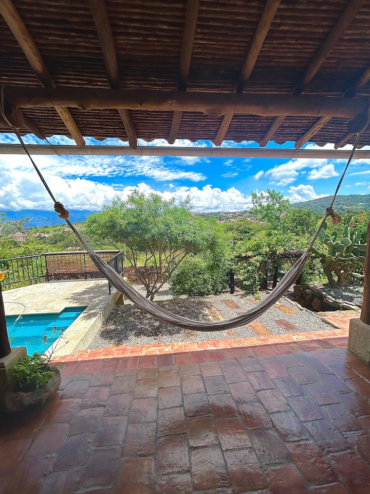 Casa Colonial A 1 Km Con Vista Al Pueblo &Jacuzzi - Palmar