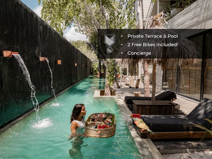 Impressive Private Terrace With Pool & Free Bikes! - Riviera Maya