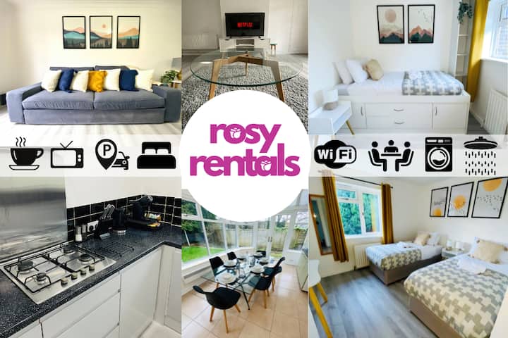 Comfy 3br/5bed In Farnborough W/ Free Parking+wifi - Farnham