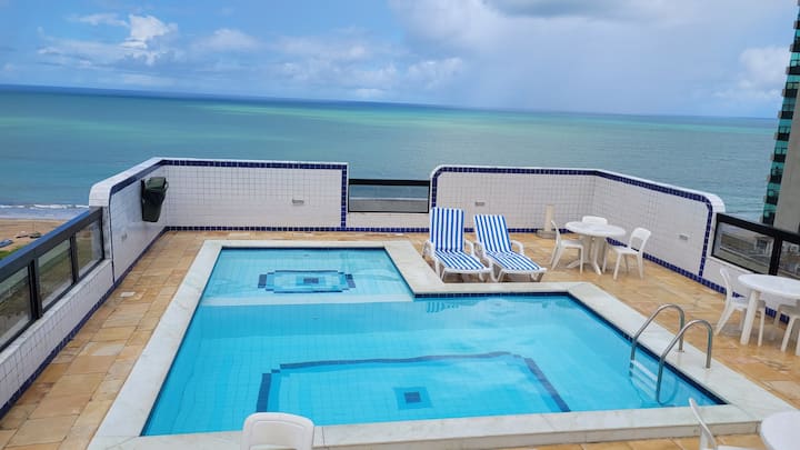 Apartamento A 2 Min Da Praia.piscina Na Cobertura. - Recife