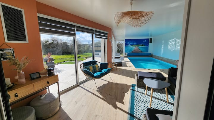 Villa 8 Pers, Piscine Intérieure - Kerlouan