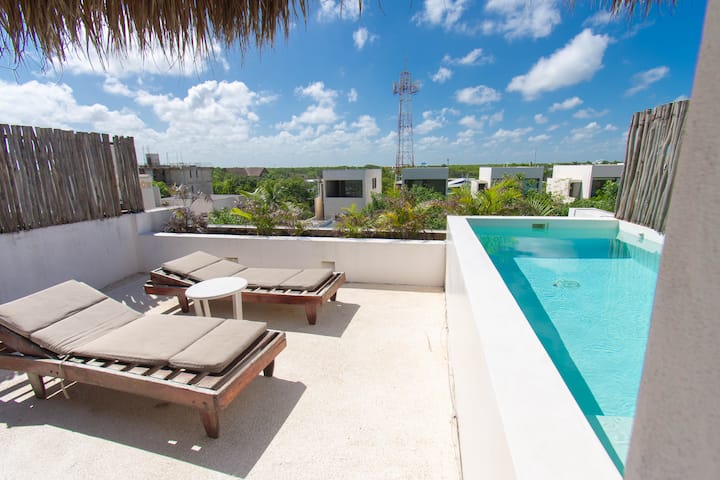 Rooftop Jungle Views/private Pool* 2br Apartment - Riviera Maya