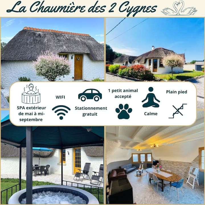 La Chaumière Des 2 Cygnes-spa*- Wifi-parking-calme - Somme