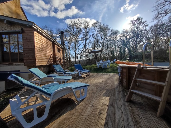 Maison 4 à 6 Personnes Piscine Hors-sol Privée - Sarlat-la-Canéda