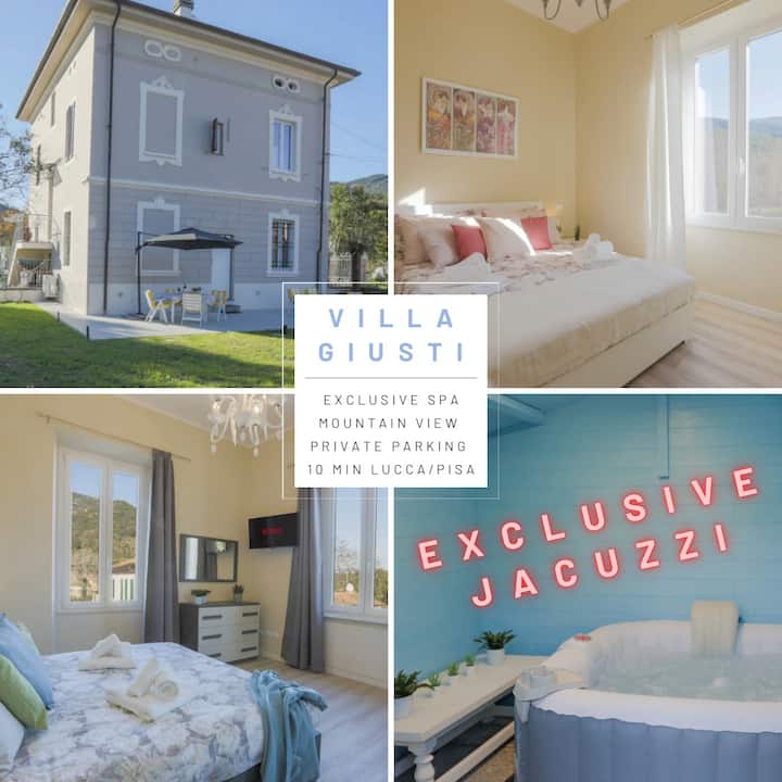 [*Villa Giusti Liberty Home*] Spa Bbq Wifi Parking - Lucca