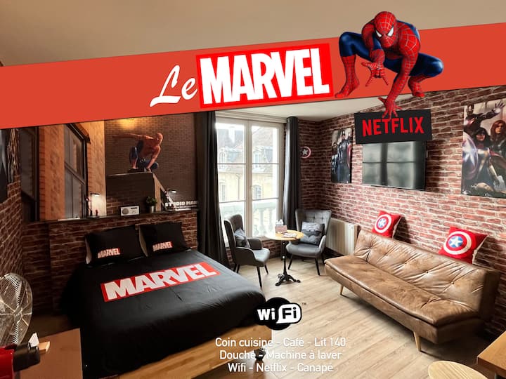 Studio Marvel - Centre Ville Dole - Wifi - Netflix - Dole