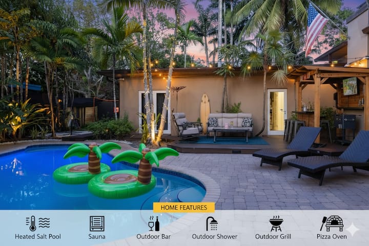 Outdoor Oasis With Heated Pool, Sauna, Bar & Golf - Fort Lauderdale