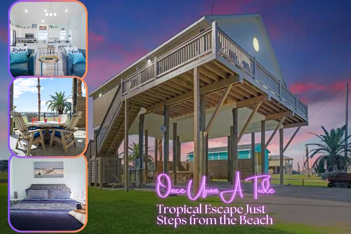 5br | Sleeps 15 | Tiki Bar, Playground & Bbq - Crystal Beach