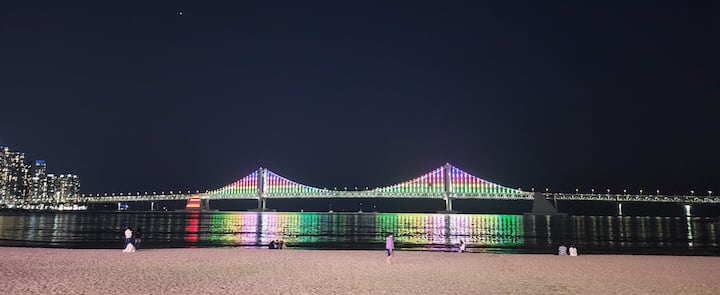 광안리 바닷가 걸어서 2분, 개인 방3개, 프라이빗하고 가성비 좋은집 - Busan
