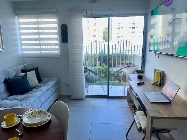 Estudio Con Vista A La Piscina - 聖塔馬它
