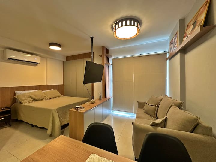 Studio Luxo Com Ar Condicionado E Lazer No Prédio - Juiz de Fora