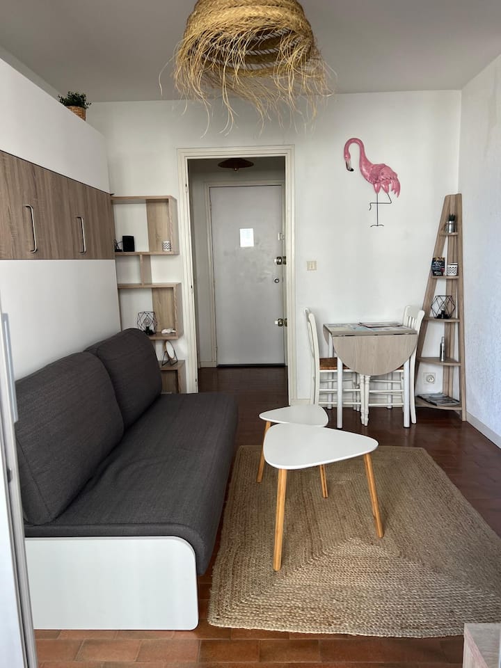 Studio Cabine 2p, Centre, Loggia, Lit Escamotable - La Grande-Motte