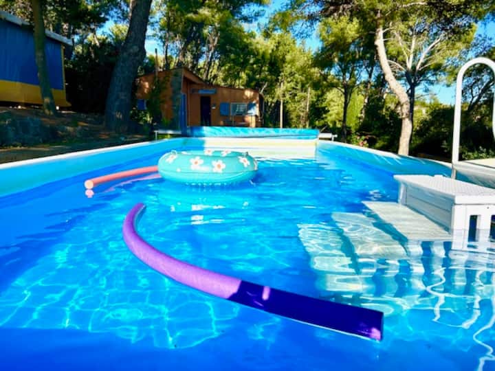 Maisonnette Vue Mer Climatisée Piscine Parking - Le Pradet