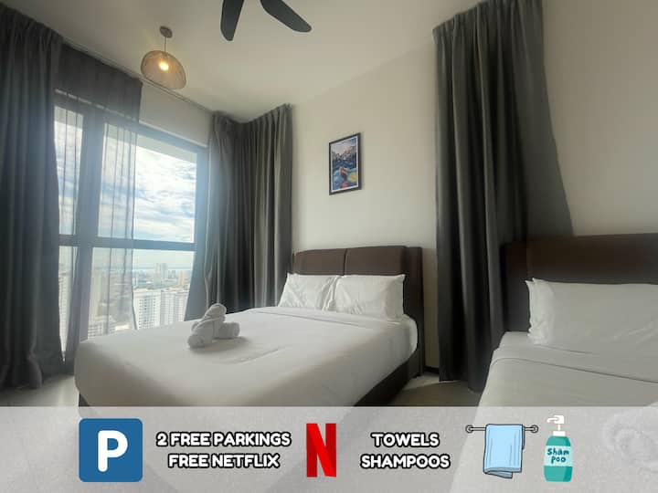 Family Suite 3r2b Infinity Pool Seacity View (33a) - Penang