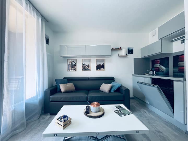 Foux D'allos: Appart Cosy, Vue Mont, Centrestation - Allos