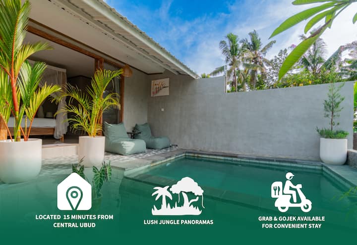 Placid Villa W/ Private Pool In Ubud Lush Embrace - Bali