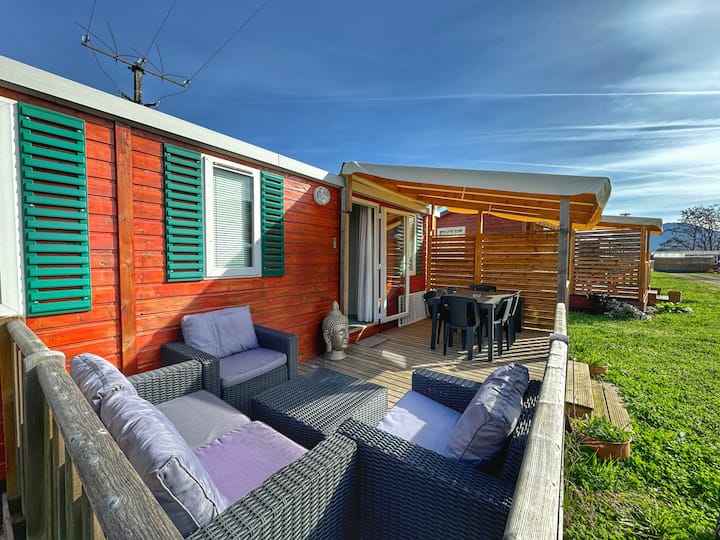 Grand Mobile-home - Bungalow, Climatisé - マンステール