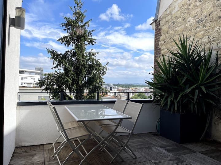 Appartement 110m2 La Défense, Terrasse 10m2 - Wifi - Puteaux