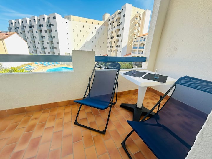 Beau Studio 4 Pers Terrasse Clim Piscine Plage ! - Le Barcarès