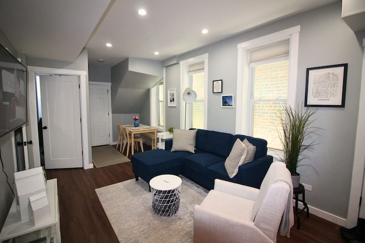 Large 3br/2ba Wicker Park Apt +Free Garage Parking - Heart of Chicago - Chicago