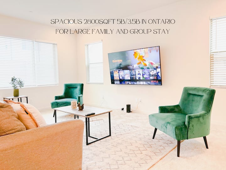 3000 Sq.ft Lux & Modern 5br Near Ontario Airport - Eastvale, CA