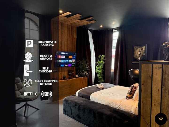 Loft Design – Aéroport | Terrasse | Parking Privé - Courcelles