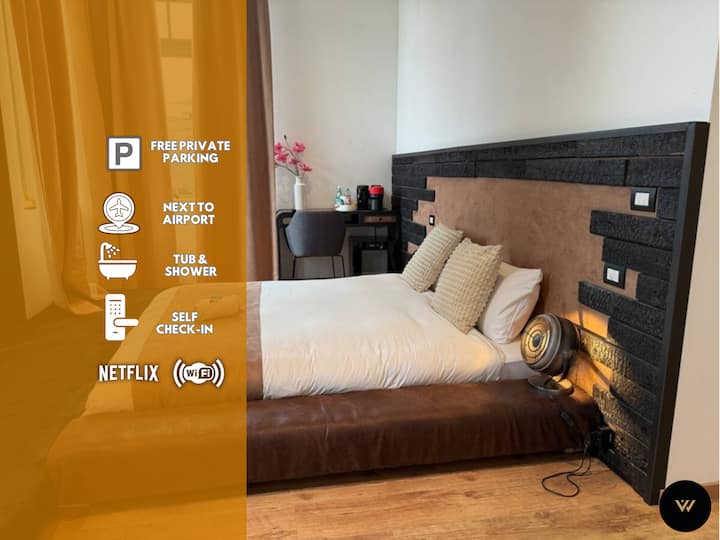 Suite Aéroport – Parking Gratuit – Baignoire - Courcelles