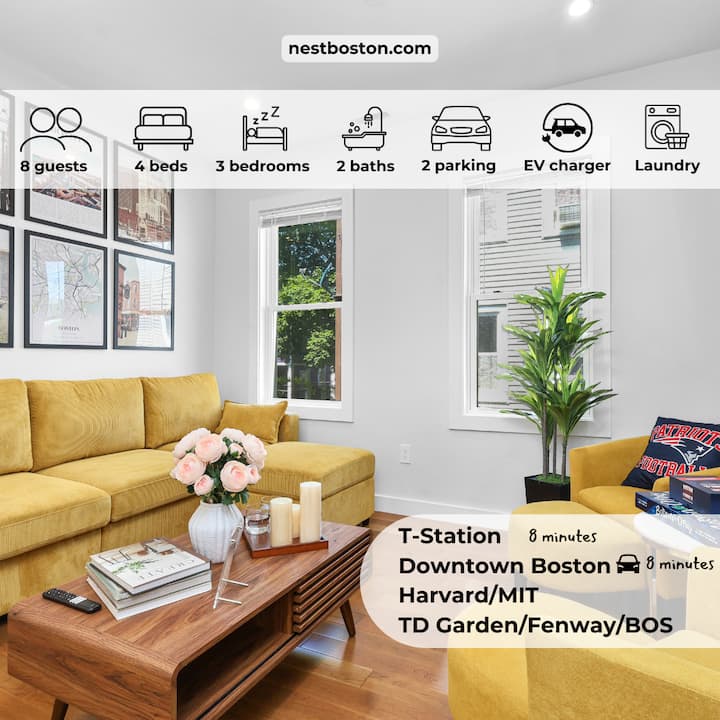 3br2bth Td Garden/bos/mit/harvard/2 Parking Spaces - Brookline, MA