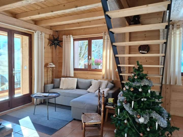 Duplex, 130m², 5min. Pistes Ski, Terrasses, Vue - La Clusaz