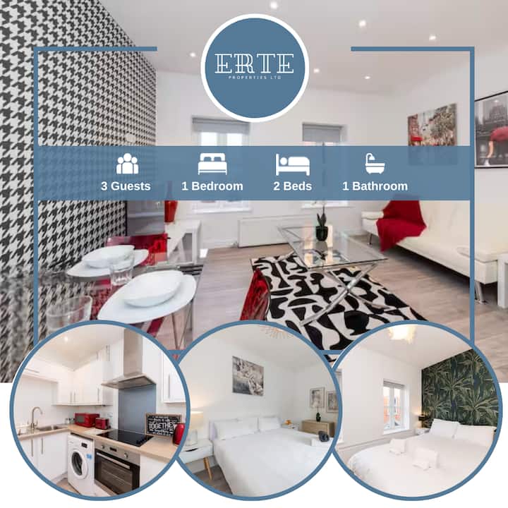 Ibex House | 2bed Fully Equipped Flat/free Parking - Reading