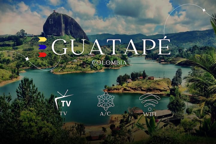 New! Cozy Apt+wifi+kitchen+ac+work Area+tv@guatapé - Guatapé