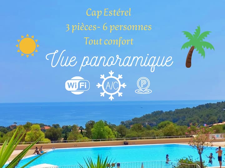 Cap Estérel-6 Pers- Panorama Mer&piscine-wifi-clim - Calanque des Anglais